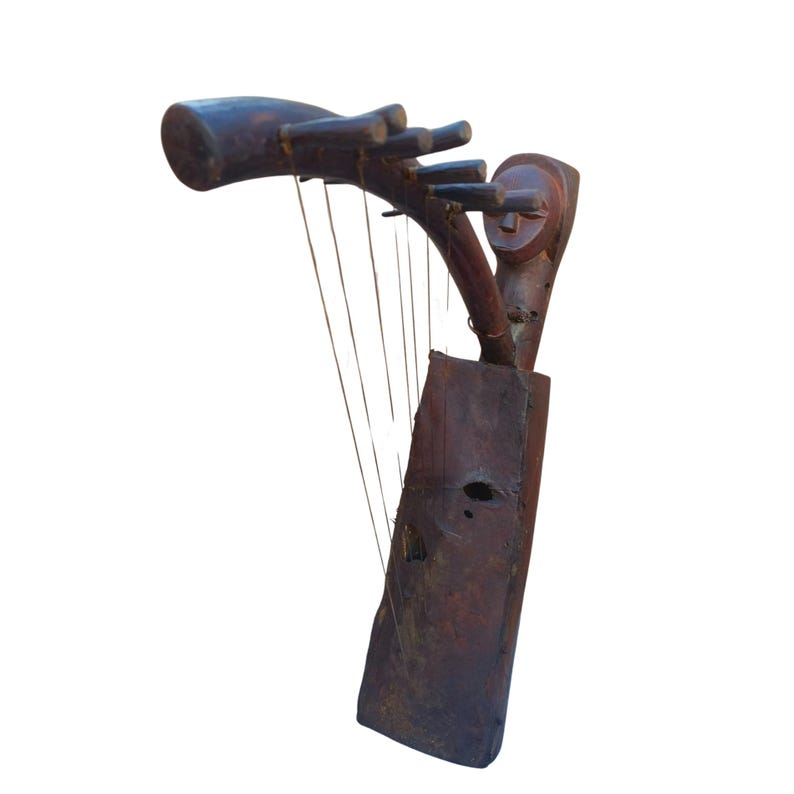 Antique Zande Harp From Congo – Handcrafted Tribal Musical Instrument ...
