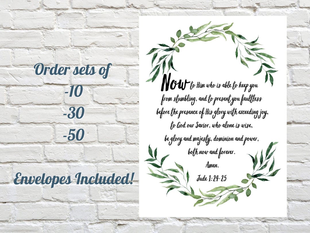 Jude Benediction Scripture Postcards With Envelopes: Religious ...
