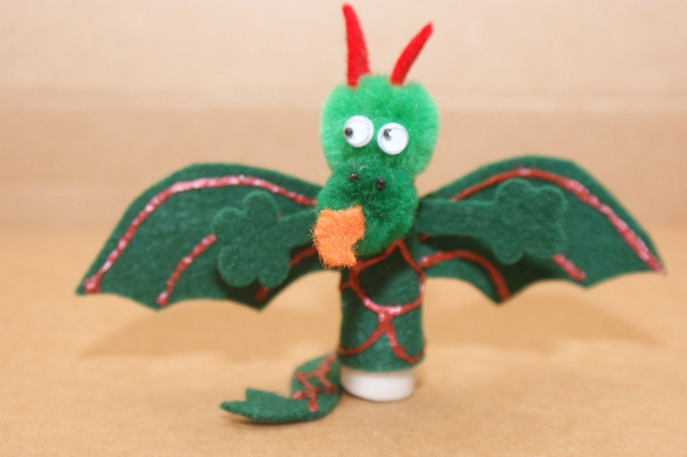 Dragon Finger Puppet - Etsy