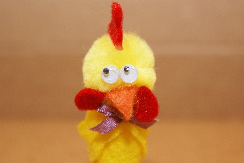 Chicken Finger Puppet - Etsy