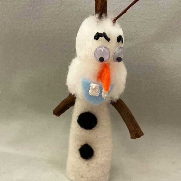 Olaf Finger Puppet - Etsy
