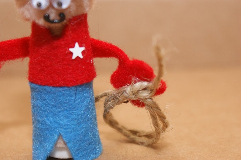 Cowboy Finger Puppet - Etsy