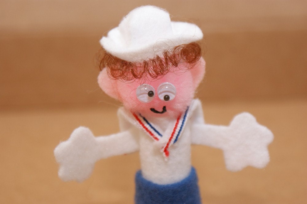 Sailor Finger Puppet - Etsy