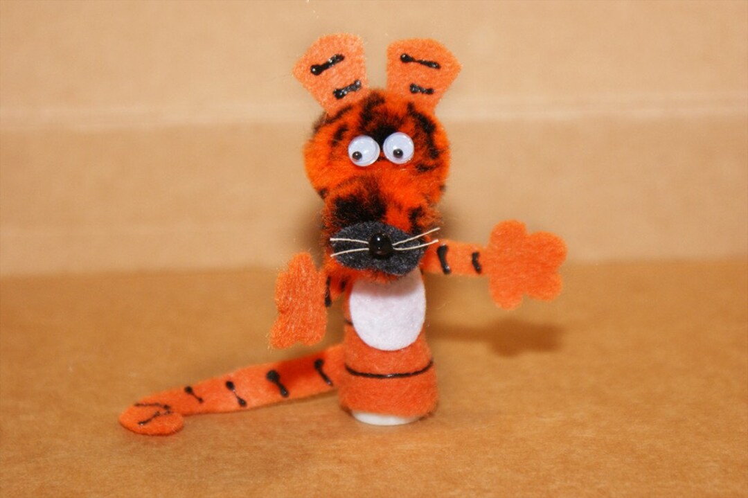 Bengal Tiger Finger Puppet - Etsy