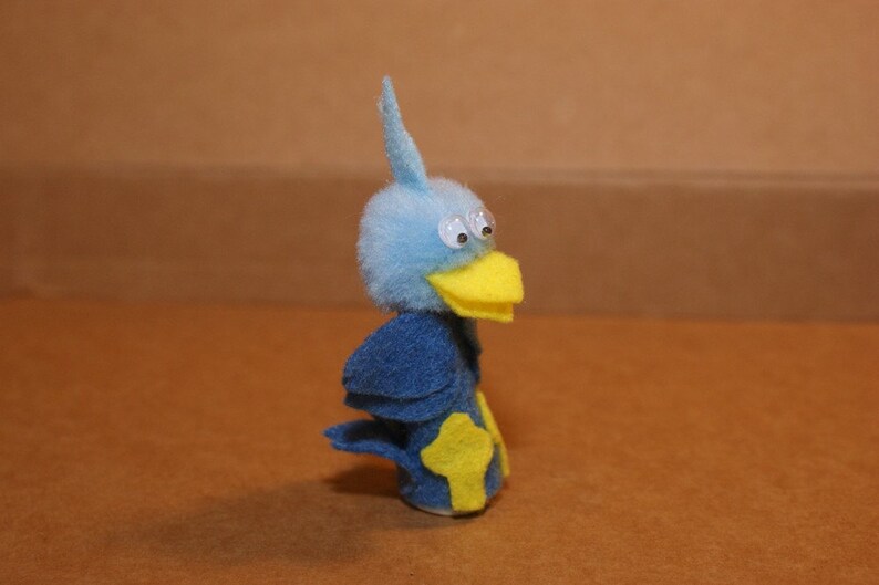 Blue Bird Finger Puppet - Etsy