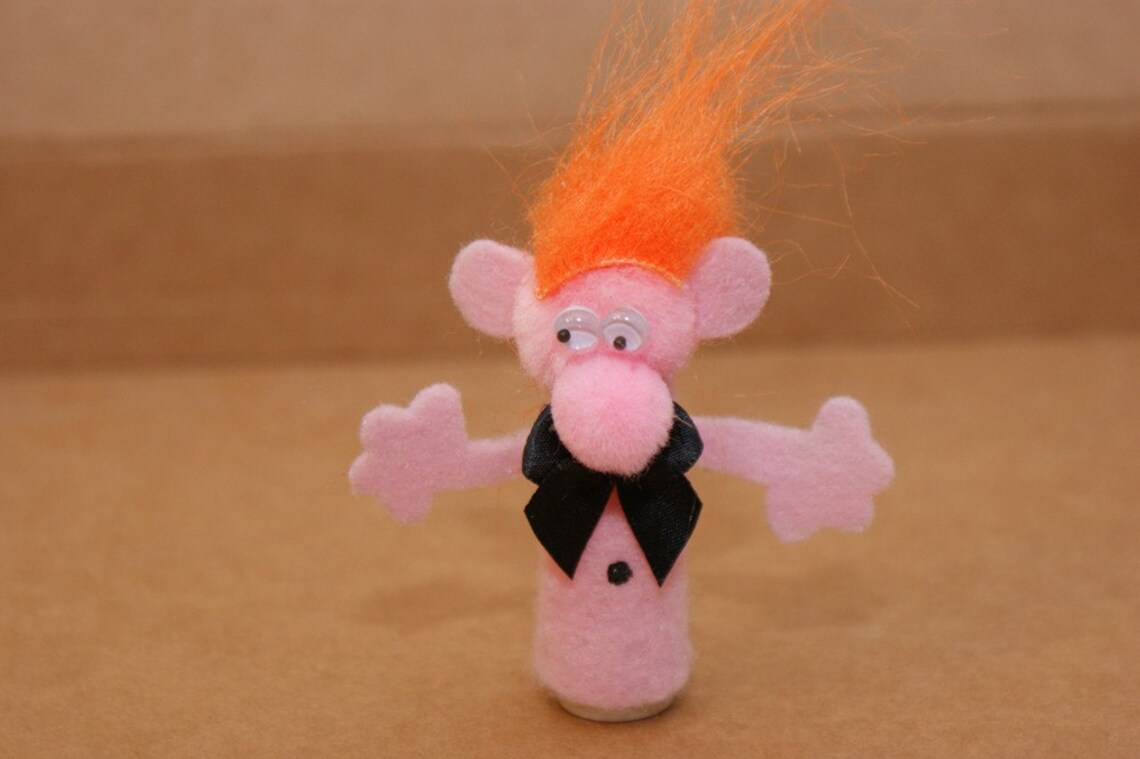 Troll Finger Puppet - Etsy
