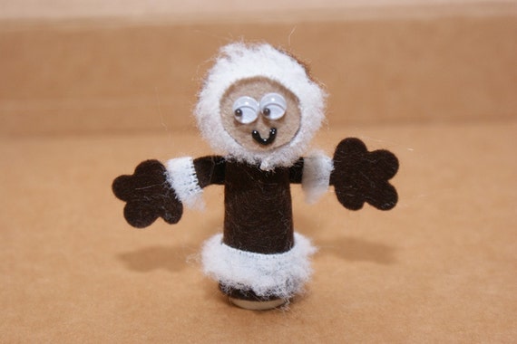 Eskimo Finger Puppet - Etsy