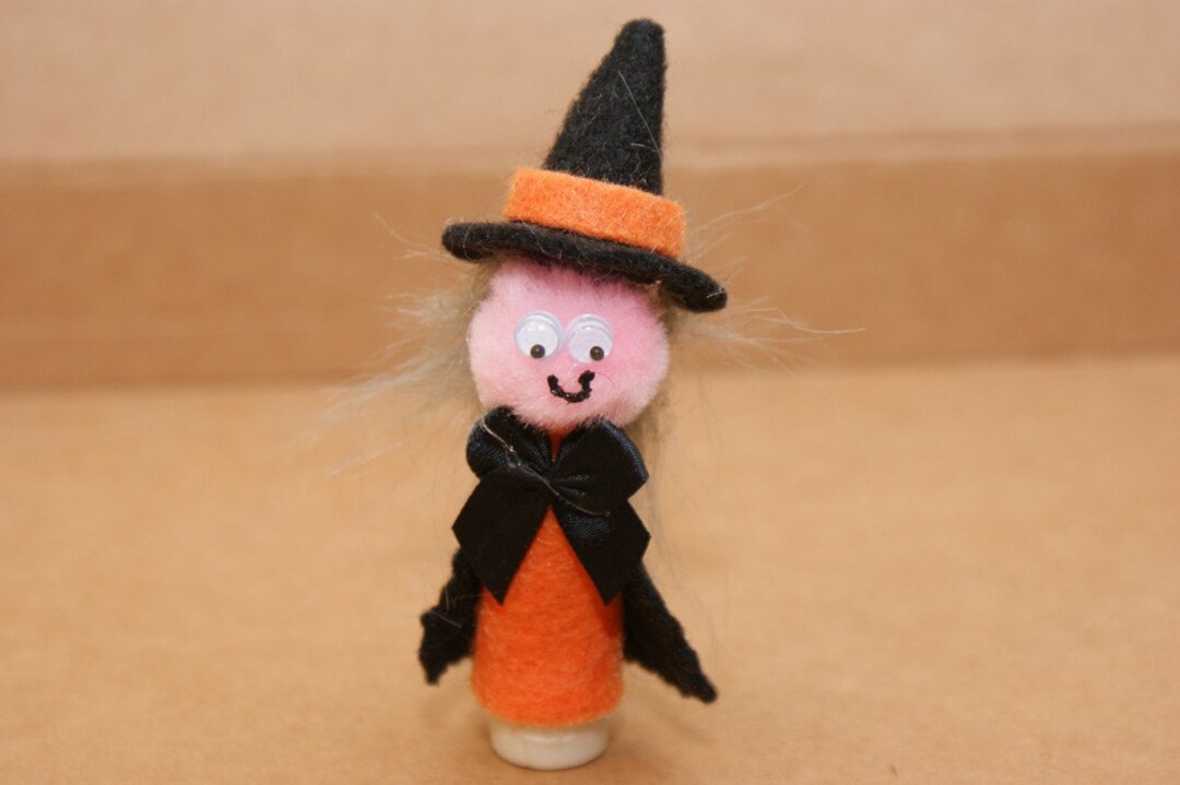 Witch Finger Puppet - Etsy