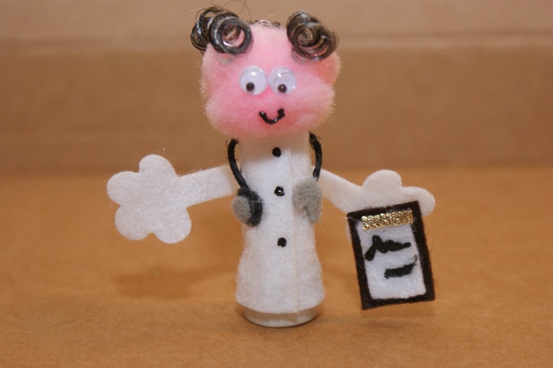 Doctor Finger Puppet - Etsy