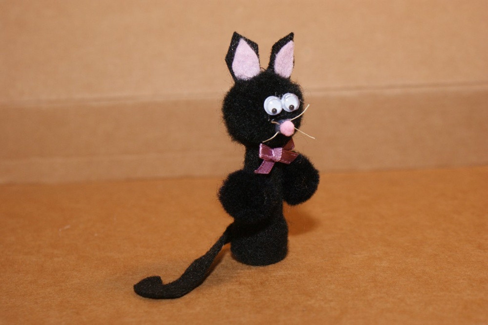 Black Cat Finger Puppet - Etsy
