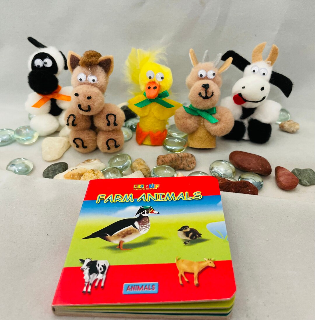 Farm Animals Set With Beginner Reader Book - Etsy