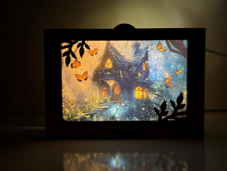 Dwarf Magical Butterflies House Fairy Night Lamp Lantern, Fairy Hobbit ...