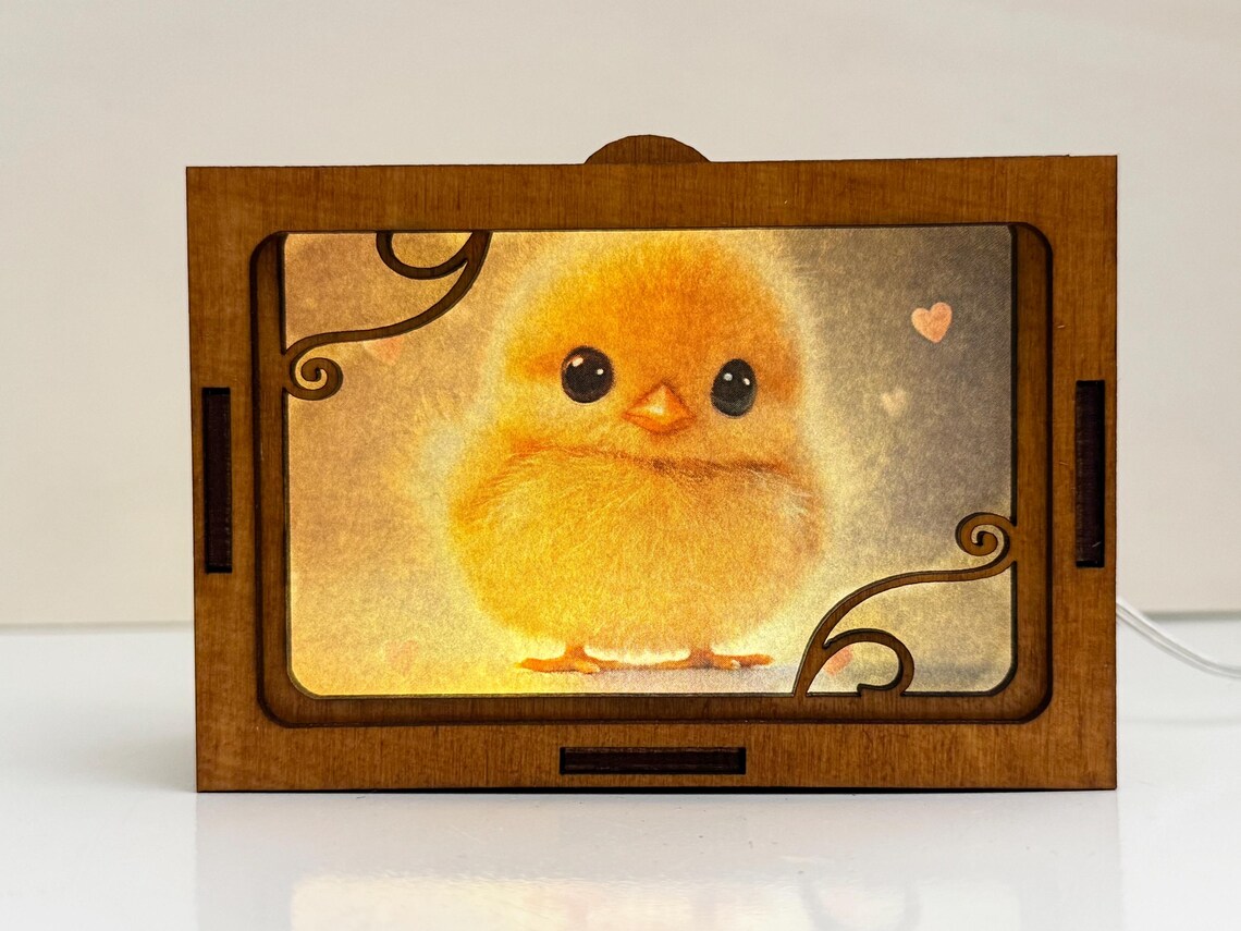 Cute Yellow Chick Chicken Love Night Lamp Lantern, Chick Farm Animal ...