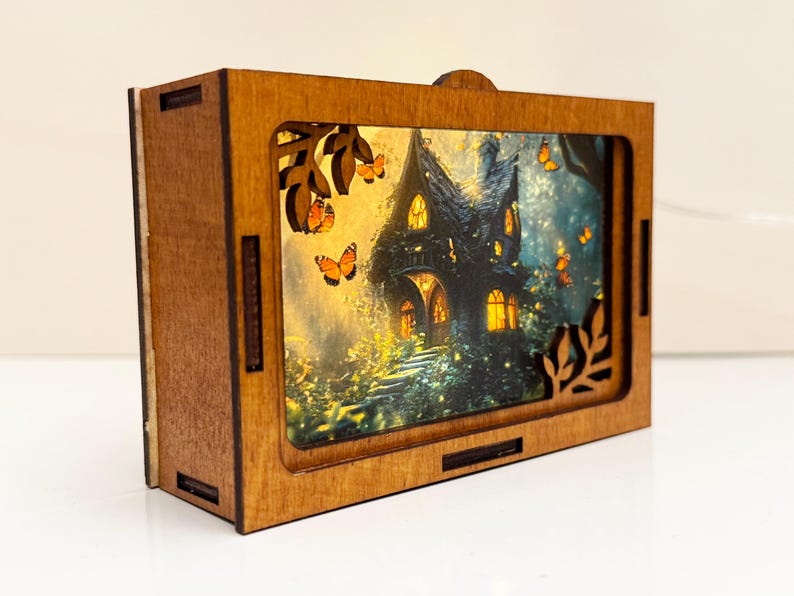 Dwarf Magical Butterflies House Fairy Night Lamp Lantern, Fairy Hobbit ...