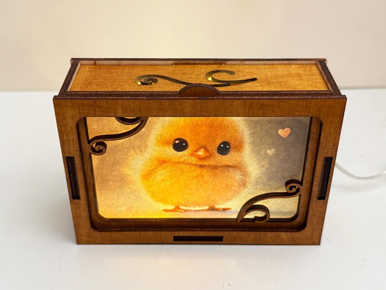 Cute Yellow Chick Chicken Love Night Lamp Lantern, Chick Farm Animal ...