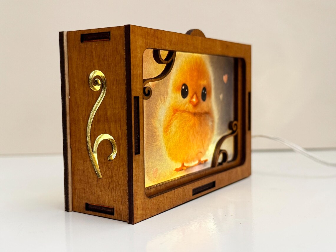 Cute Yellow Chick Chicken Love Night Lamp Lantern, Chick Farm Animal ...