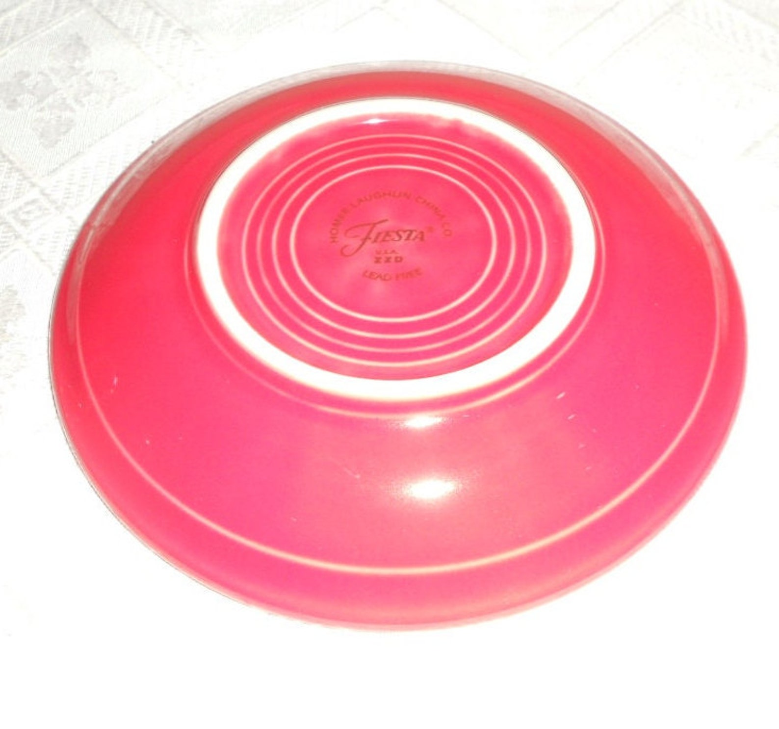 Vintage 8 Piece RED FIESTAWARE Set Cups and Saucers Classic Bright Red ...