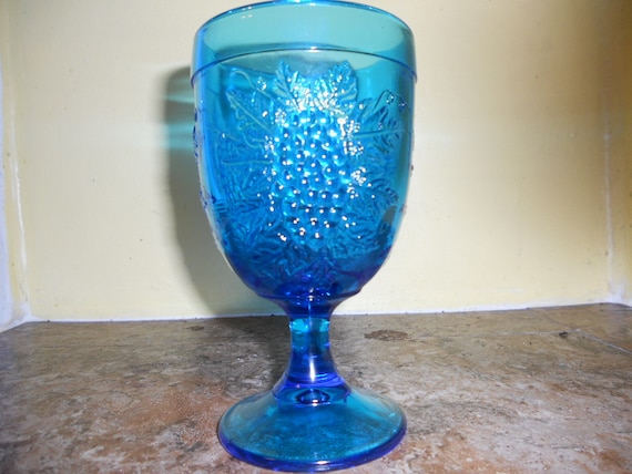 Vintage Blue Glass Goblets – Glass Designs