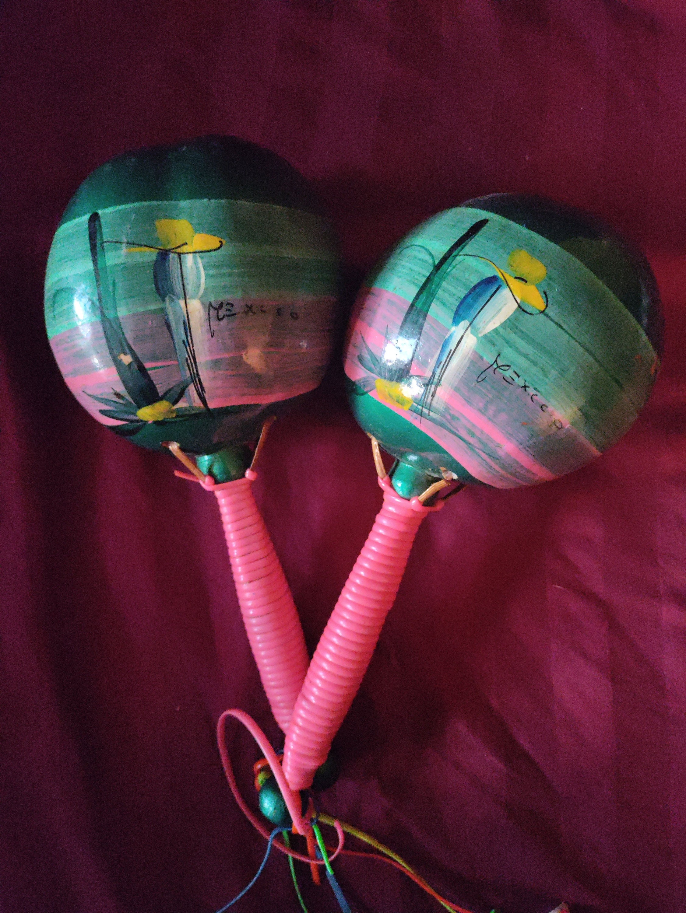 Vintage Set of Mexican Maracas Souvenir Decor RARE - Etsy