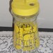 Vintage Clear GLASS JUICE CONTAINER With Yellow Flip Open Lid Retro ...