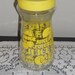 Vintage Clear GLASS JUICE CONTAINER With Yellow Flip Open Lid Retro ...