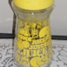 Vintage Clear GLASS JUICE CONTAINER With Yellow Flip Open Lid Retro ...