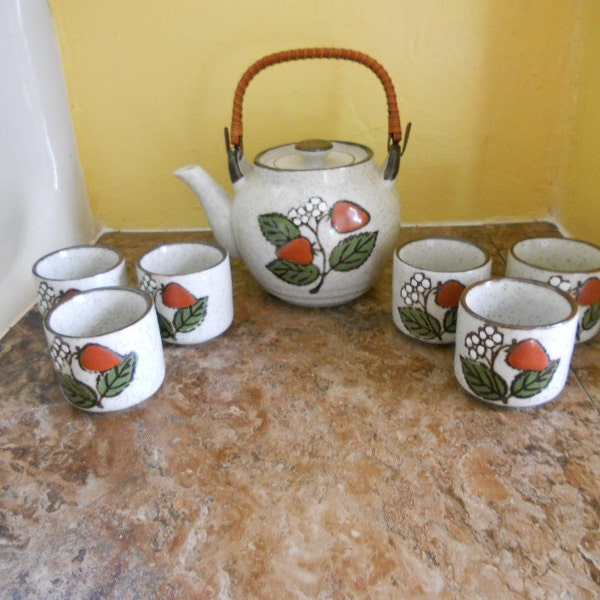 Stoneware Tea Set - Etsy