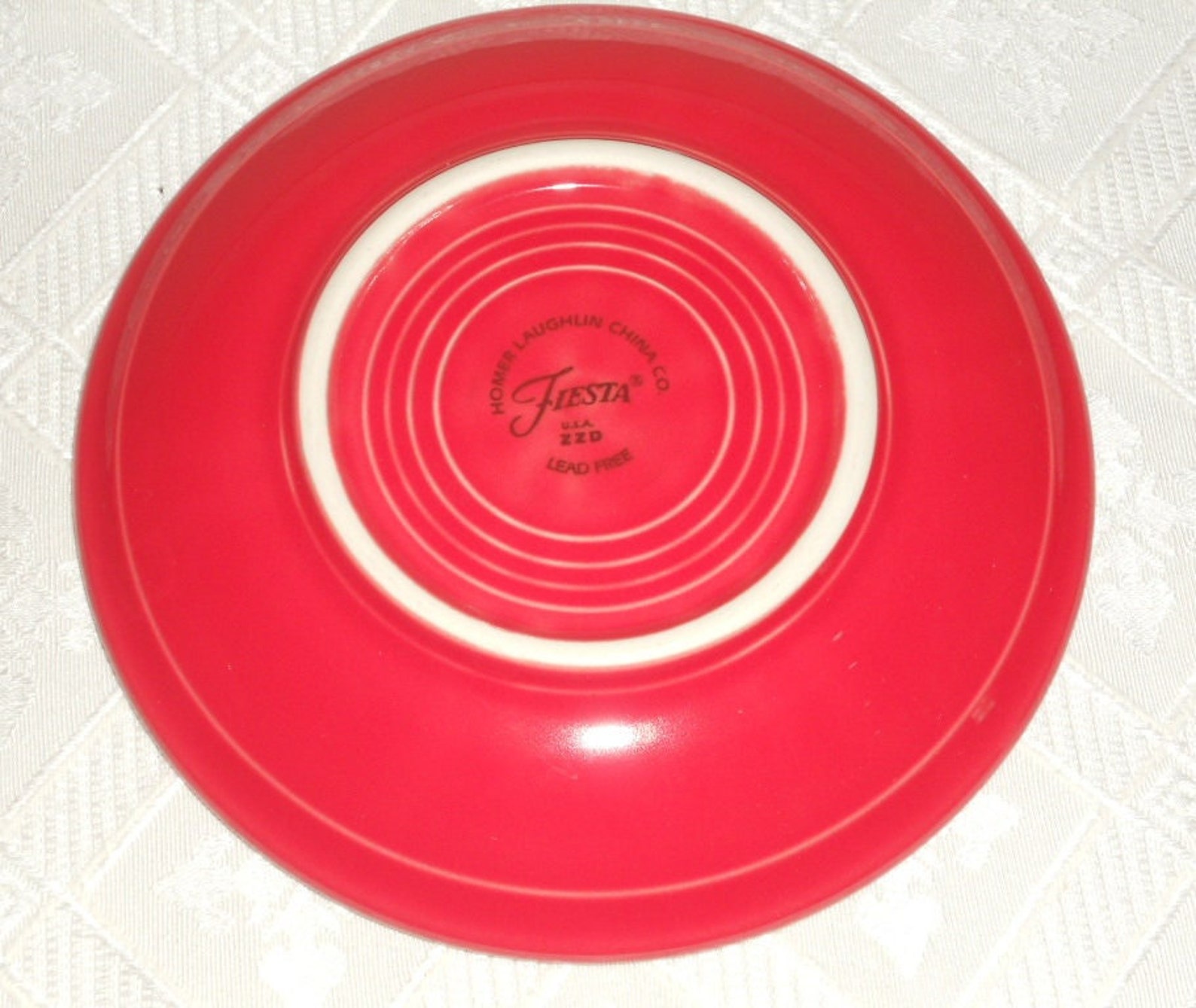 Vintage 8 Piece RED FIESTAWARE Set Cups and Saucers Classic Bright Red ...