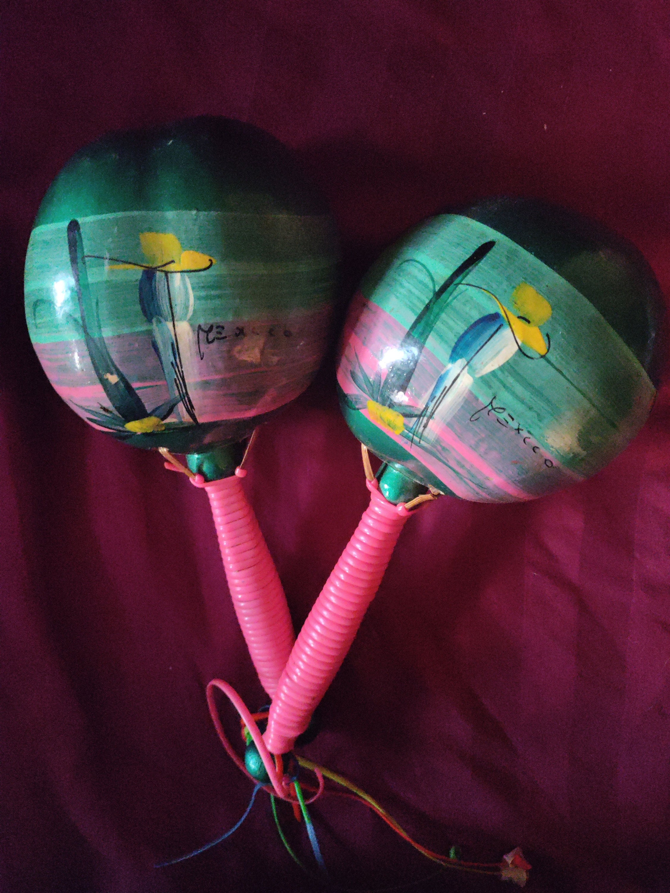 Vintage Set of Mexican Maracas Souvenir Decor RARE - Etsy