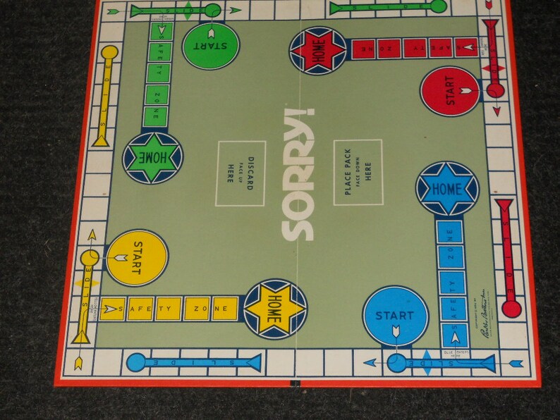Vintage SORRY BOARD Game-1972-complete - Etsy
