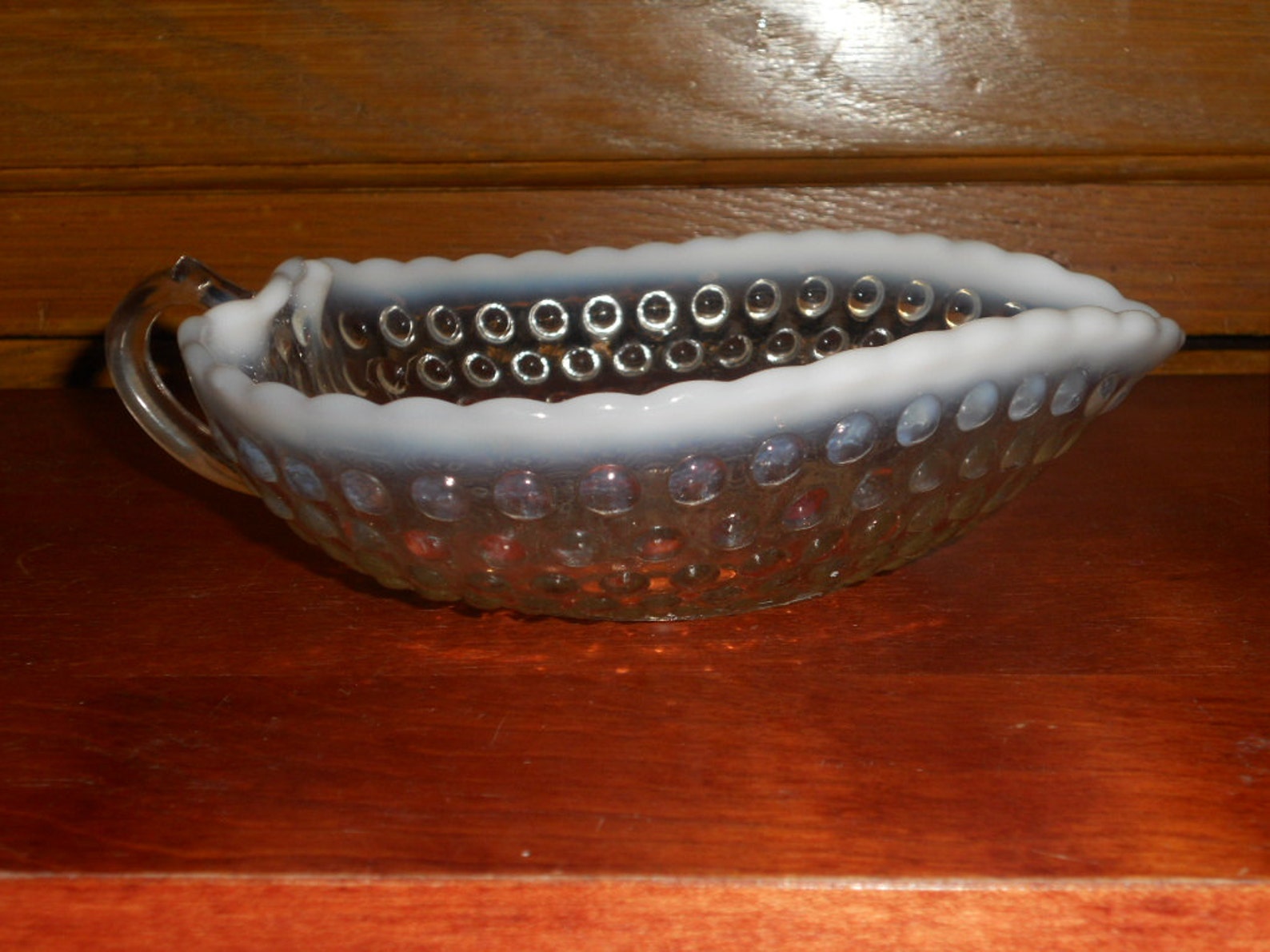 Vintage FENTON MOONSTONE Opalescent HOBNAIL Heart Shaped | Etsy