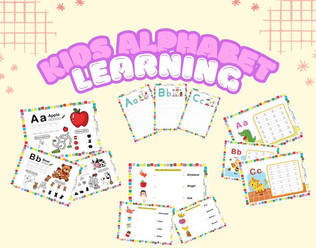 Printable Alphabet Worksheet for Kids, Printable Worksheets, Alphabet ...