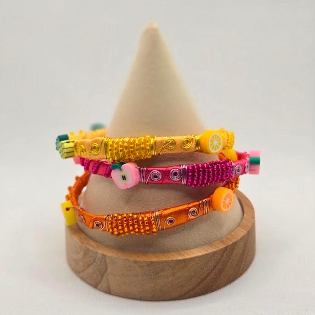 Bangle Bracelets, Set of Three, Boho Chic Jewelry, Stackable Bracelets ...
