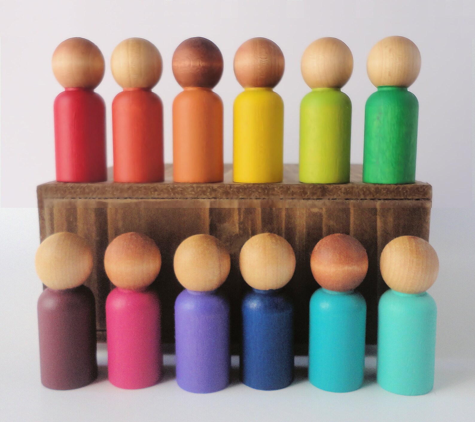 Peg People Peg Doll Set Loose Parts Play Multicultural Peg - Etsy