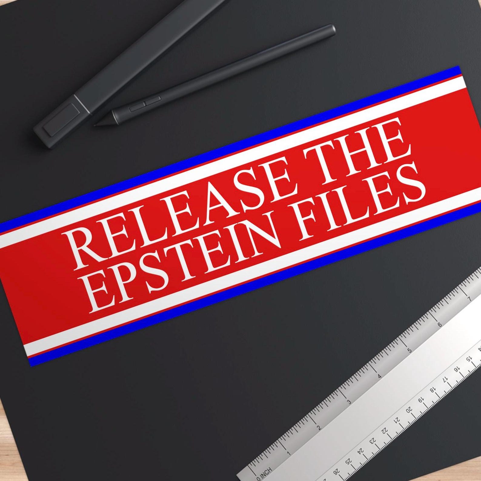 Release the Epstein Files Bumper Sticker 11 X 3 - Etsy