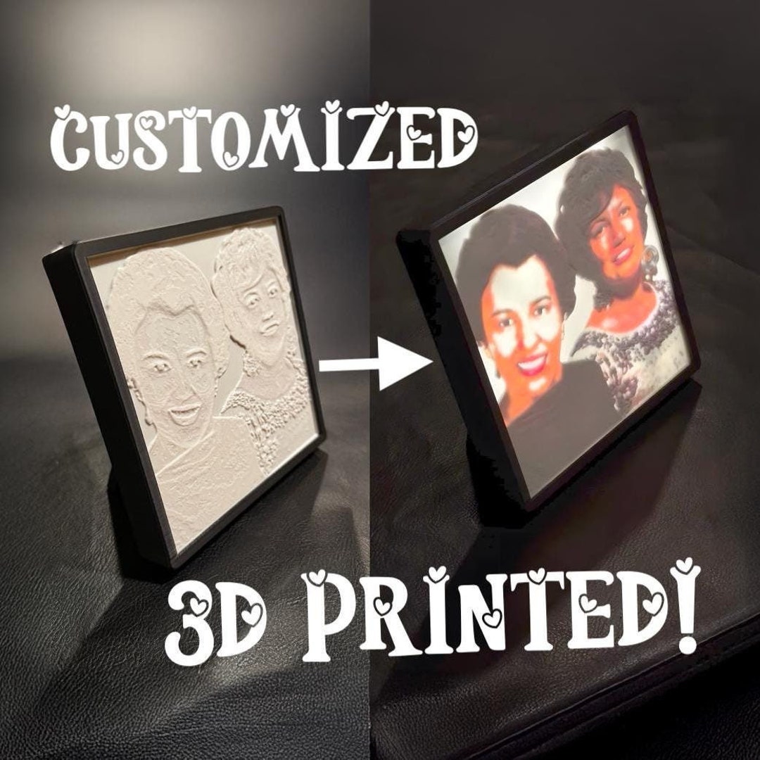 Custom 3d-printed Lithophane With LED Backlight – Personalized Photo ...