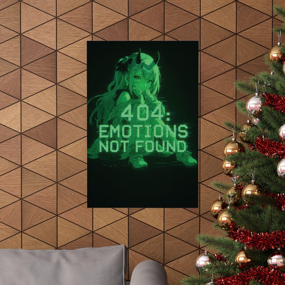 404: Emotions Not Found Poster - Matte Vertical Art Print, Anime Decor ...