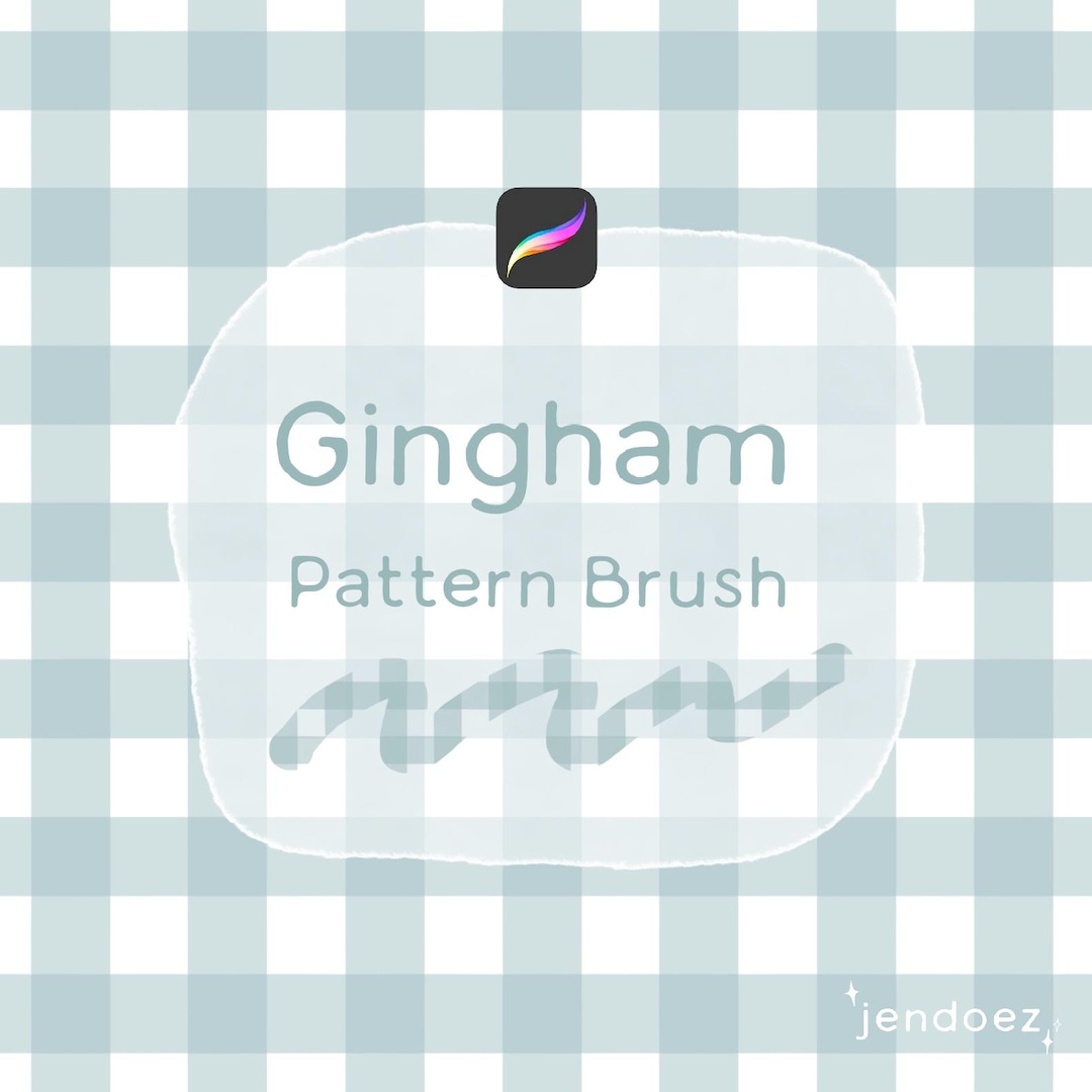Gingham Pattern Procreate Brush Instant Download Ipad Illustration