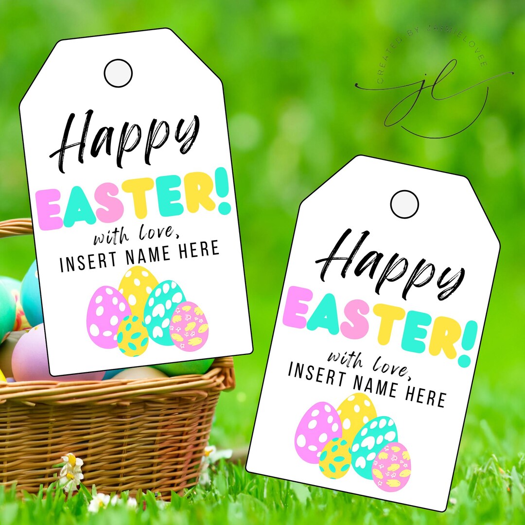 Editable Easter Gift Tags Instant Digital Download, Printable Easter ...