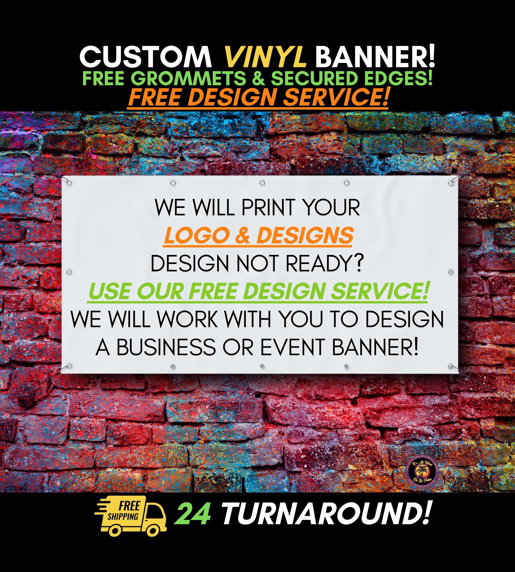 CUSTOM BANNER SIGN, Vinyl Outdoor Banner, Business Logo, Party ...