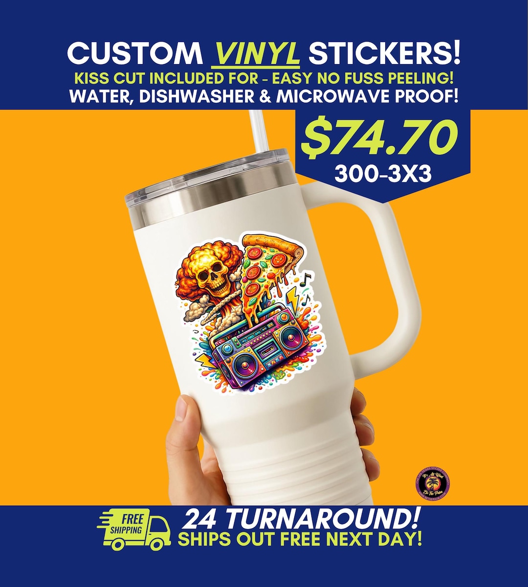 CUSTOM VINYL STICKERS | Personalized Stickers | Waterproof Die Cut ...