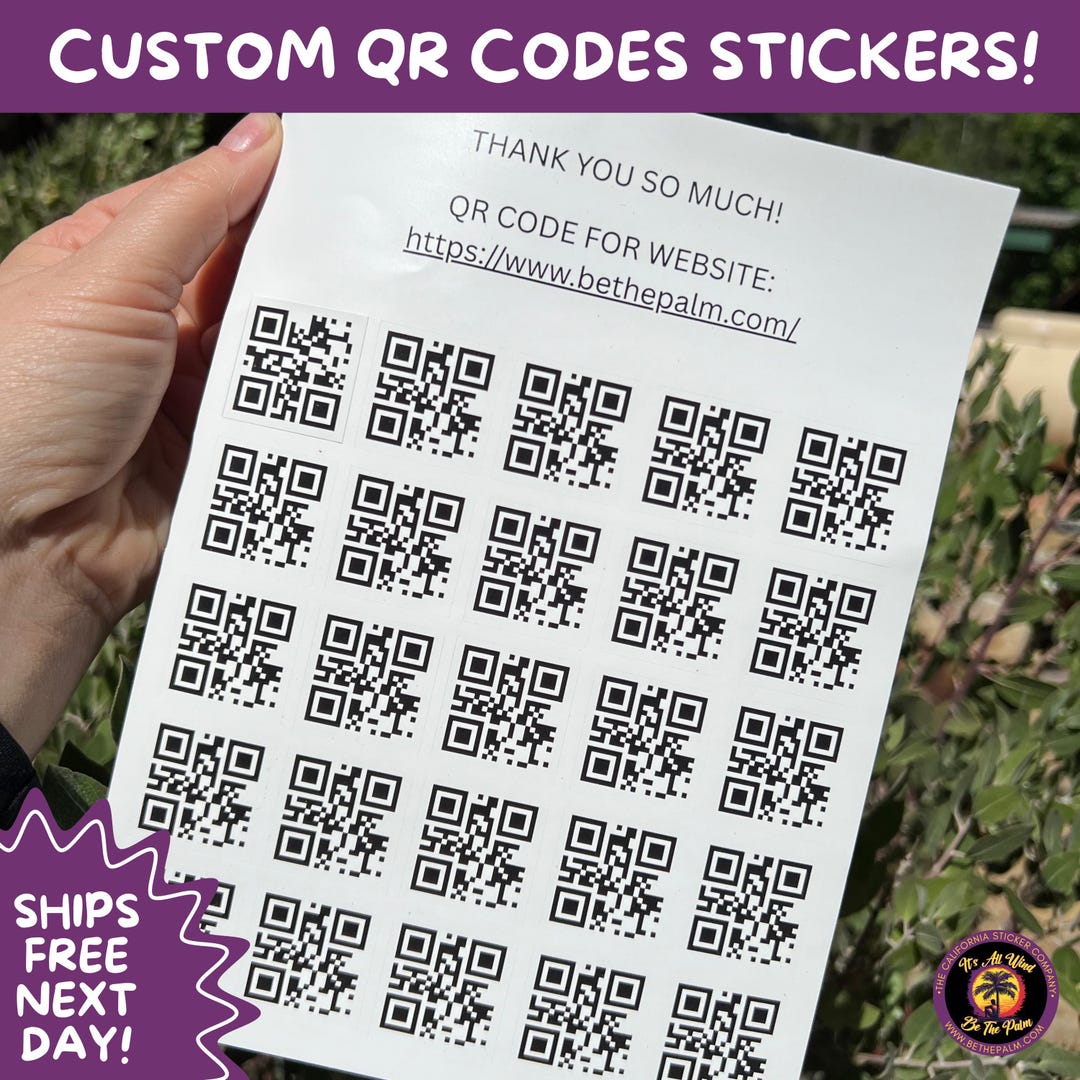 CUSTOM QR STICKERS | Waterproof Vinyl Custom Labels for Business ...
