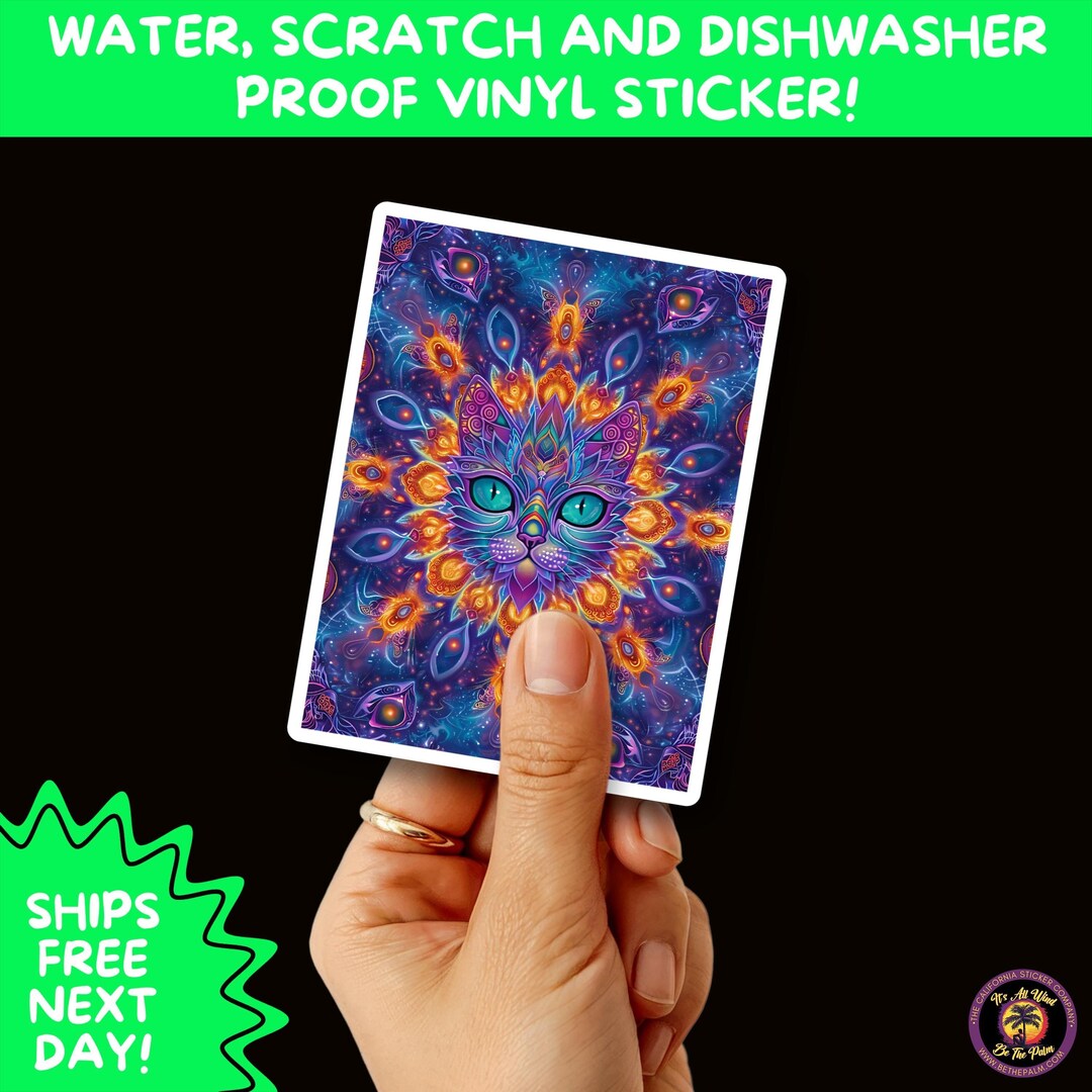 PSYCHEDELIC ART STICKERS | Trippy Groovy Vinyl Decals for Journals ...