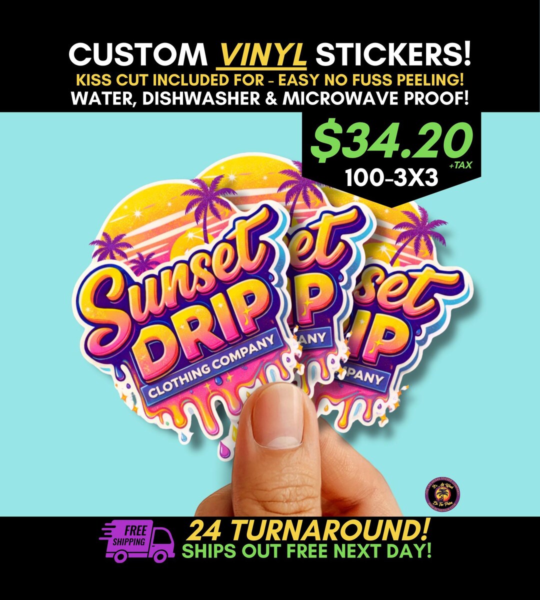 CUSTOM LOGO STICKERS | Business Branding Decals | Waterproof Vinyl Logo ...