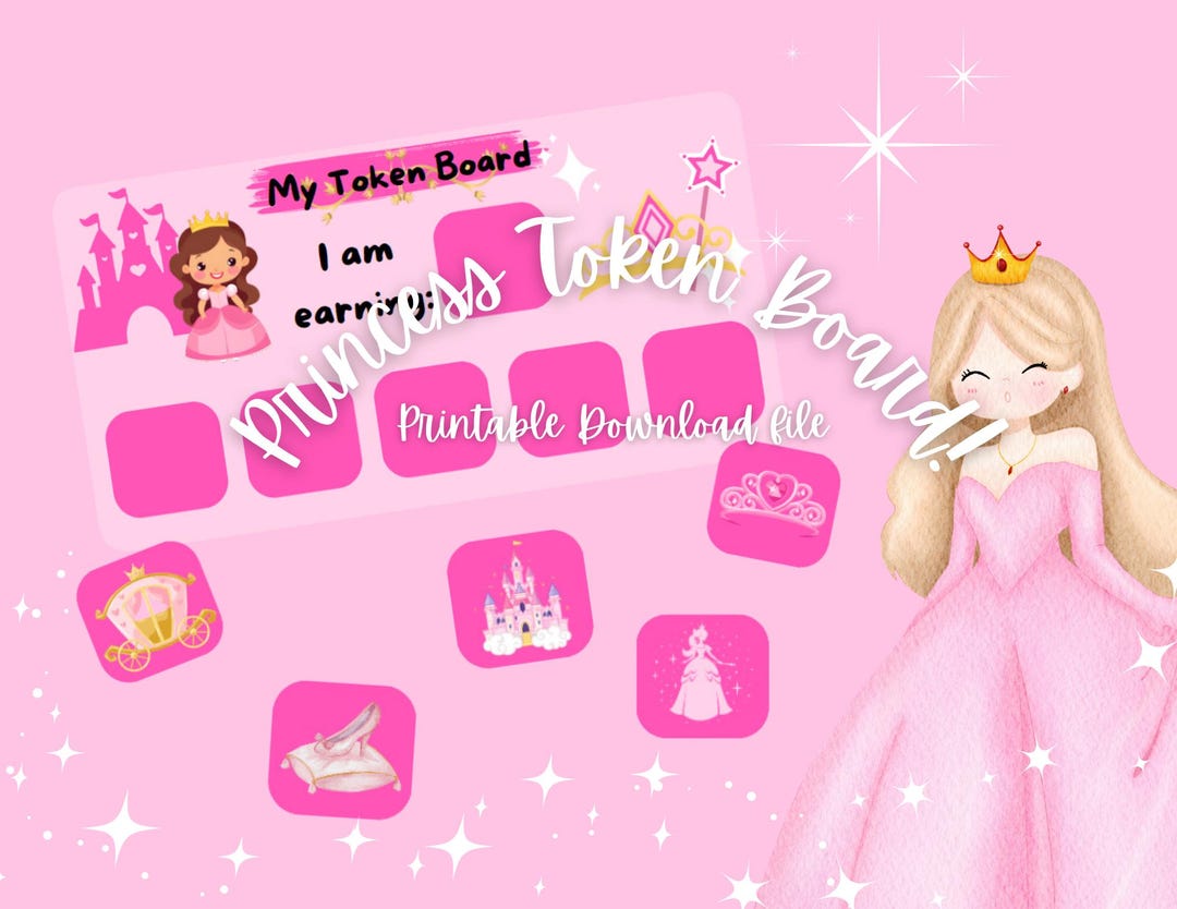 ABA/RBT Token Board- Princess Themed - Etsy
