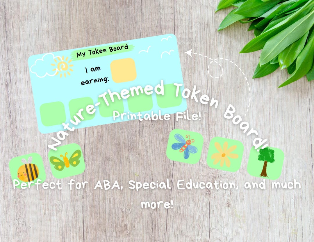 ABA/RBT Token Board- Nature Themed - Etsy