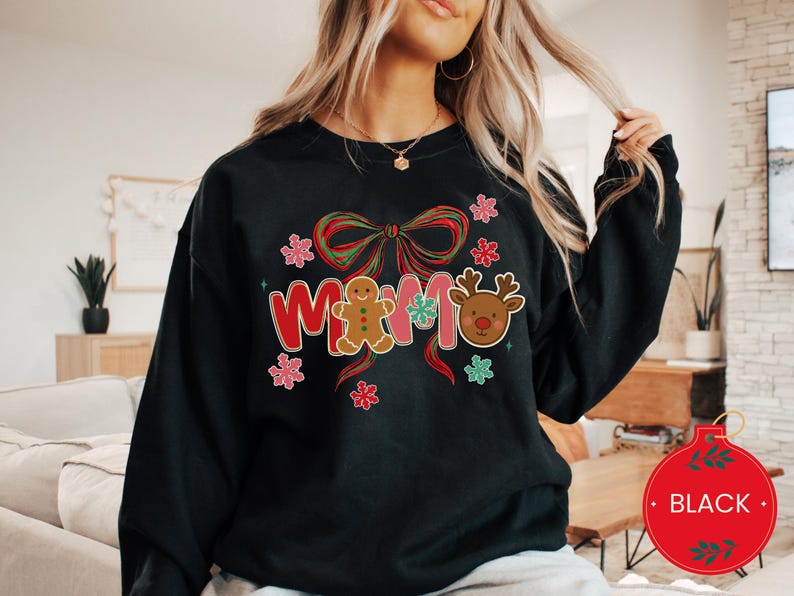 Merry Mama Christmas Comfort Colors Shirt, Gingerbread Reindeer Holiday ...