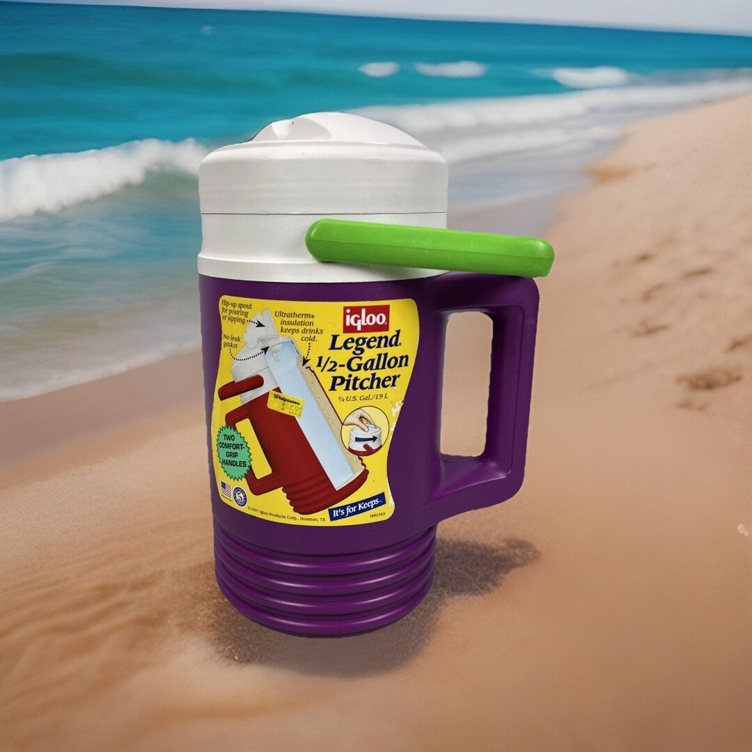 Vintage Igloo Legend 1/2 Half Gallon Drink Cooler Beverage Jug Purple ...