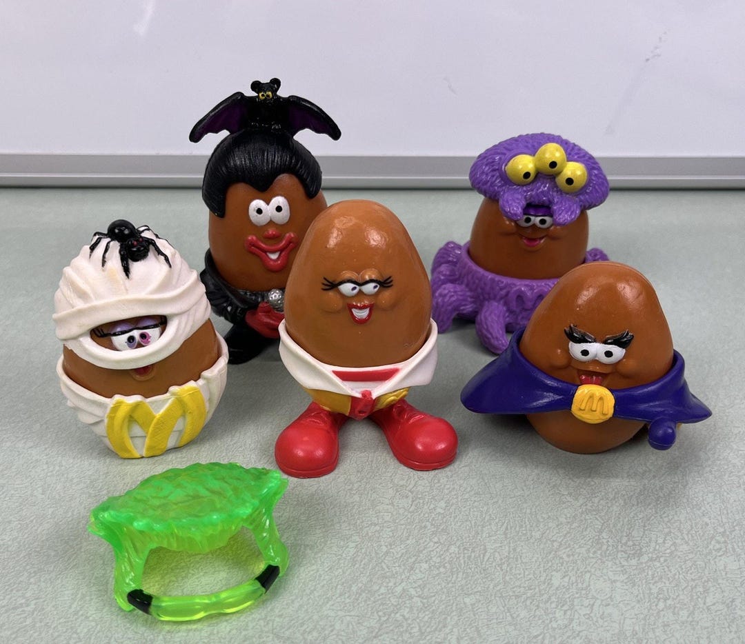 Mcdonald's 1996 1992 Happy Meal Halloween Mcnugget Buddies Bat Mummy ...