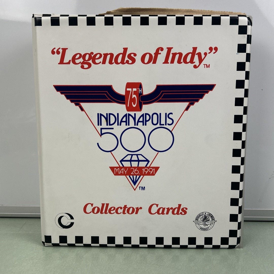 Legends of Indy Racing Collector Cards 1991 1992 Binder 75th ...